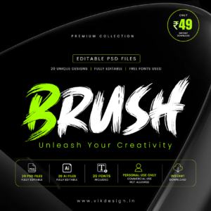 20 Brush Fonts Bundle & Edit Files